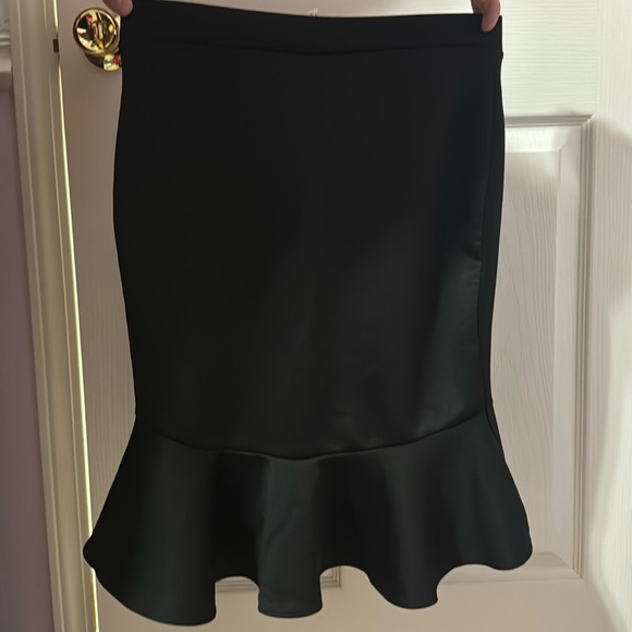 Skirts | Flared Ruffle Black Skirt | Poshmark